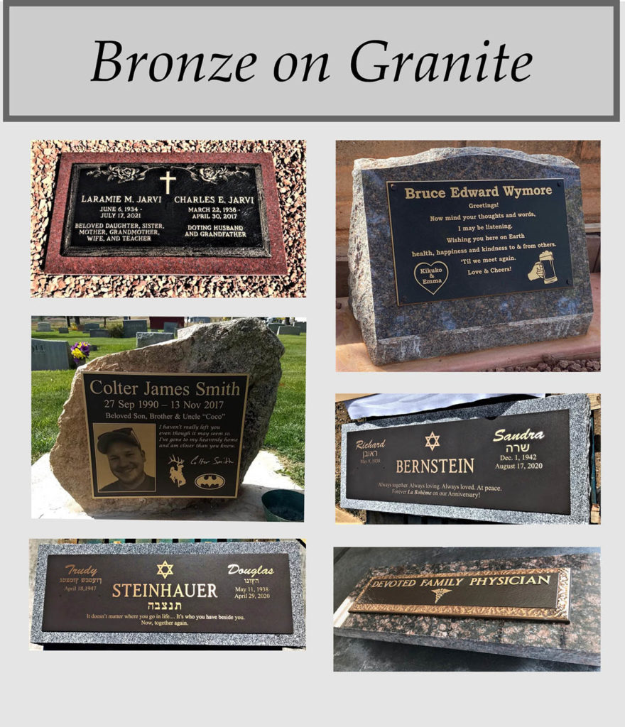 Bronze on Granite Memorials - Prescott, AZ and surrounding areas.