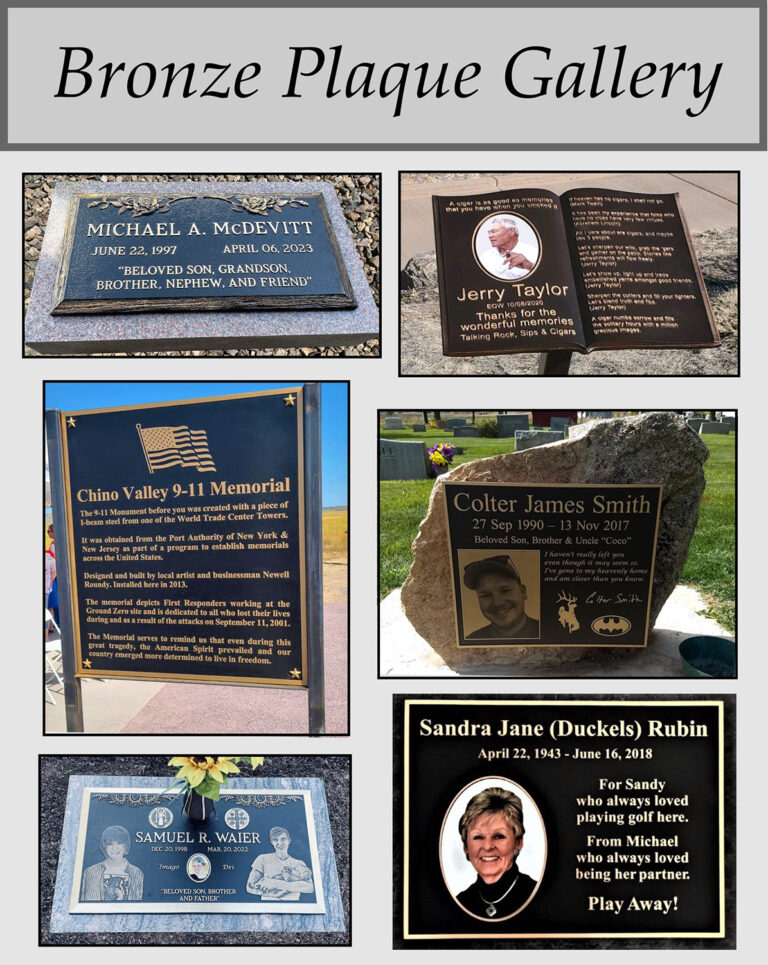 Bronze Plaque Gallery - Carved in Stone Monument